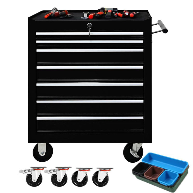 WFX Utility™ 7 Drawer Tool Chest With Wheels,Metal Locking Rolling Tool Box | Wayfair